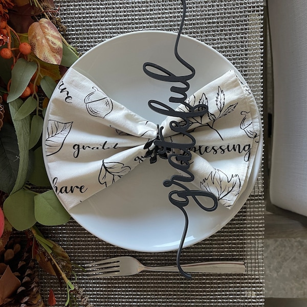 Grateful Place Cards | Thanksgiving Place Cards | Thanksgiving Place ...