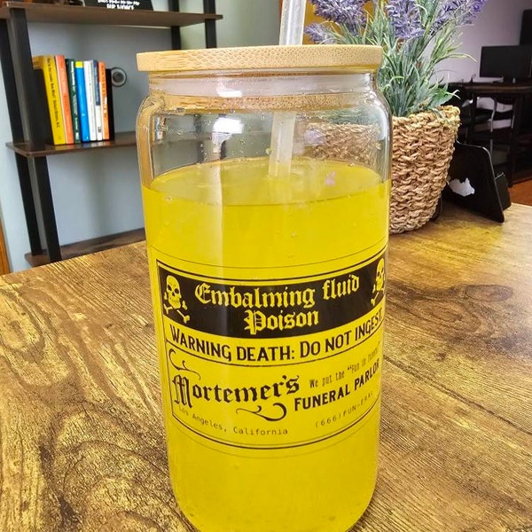 Embalming Fluid! Limited Edition Halloween 2023 Glass Cup With Lid! - Etsy