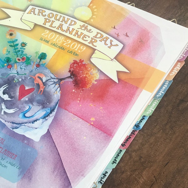 Watercolor Divider Tab Stickers, Planner Stickers, Bullet Journal ...