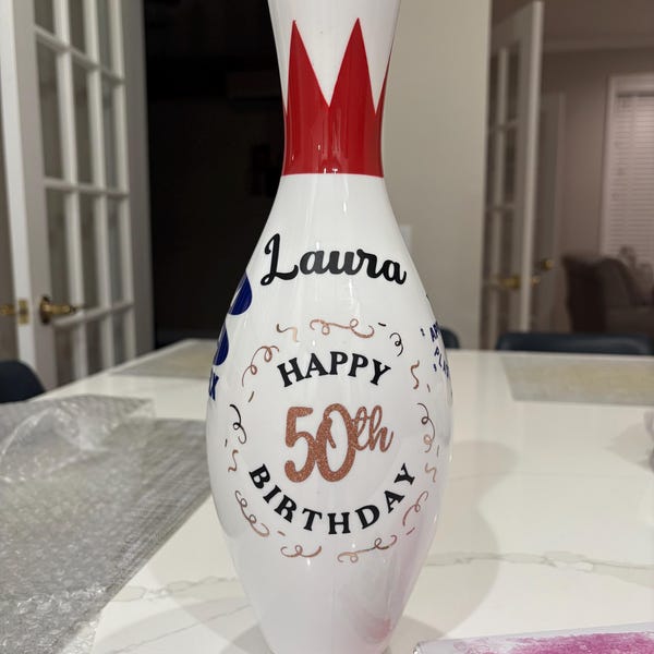 Small Plastic Pin, Personalized Bowling, Bowling Gift, Bowling Trophy ...