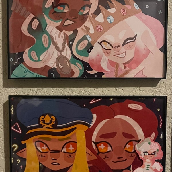 Splatoon Octo Expansion Pairs Prints - Etsy