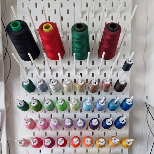 10x IKEA SKADIS Pegboard Yarn Spool Holder Variations, Yarn Holder for ...