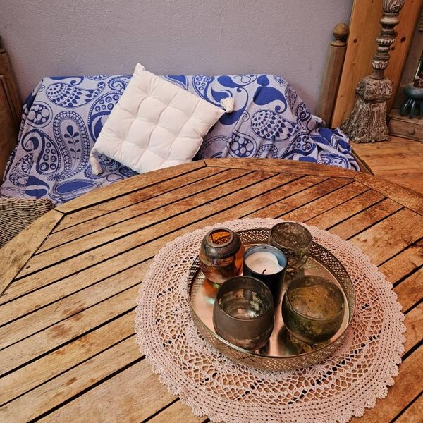 Hungarian Kalocsa Tablecloth 83/ 81 Cm, Hand Embroidered Home ...