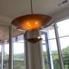 Mid Century Disc Pendant Lamp Big & Small Disc Gold Finish Sky Dome ...