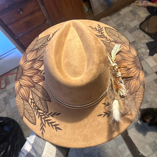 Wildflowers, Custom Cowboy Hat, Boho Hat, Custom Western Hat, Boho ...