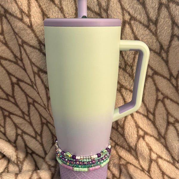 Deep Purple Stanley Bracelet Stack Accessories - Purple With Teal - Etsy