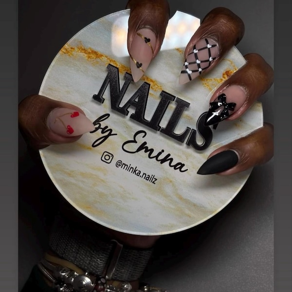 New Custom Nail Logo 3D Acrylic Nailfie Photo Prop, Nail Technician ...