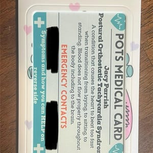 Gastroparesis Medical Card for Wallet, Stomach Problems, Victimized by ...