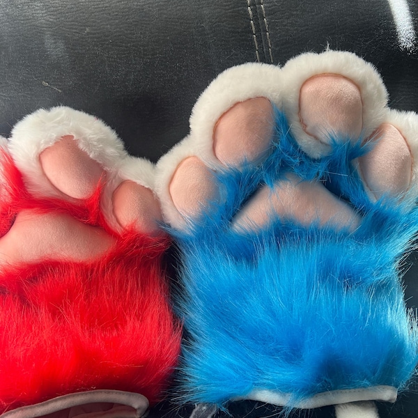 Fursuit Feet Furry Shoes Paw Rainbow Cosplay Slipper Straight Boots ...