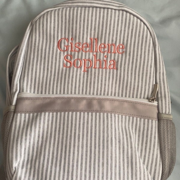 Personalized Baby Backpacks, Monogrammed Toddler Backpacks, Seersucker ...