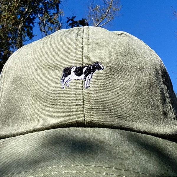 Embroidered Holstein Cow Hat- Farm Life- Dairy Cattle - Custom Hat ...