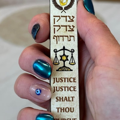 Hebrew /english Jewish Peace Symbol Wood Art Panel - Etsy