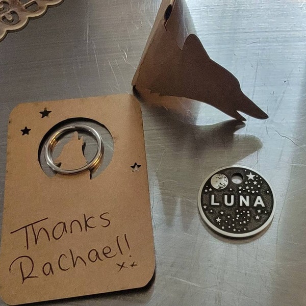Luna Dog Tag, Pet ID Tag, Personalized Dog Tag, Microchip Pet Tag ...
