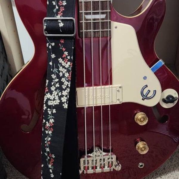 Personalised Handmade Weeping Cherry Blossom Sakura Printed Guitar ...