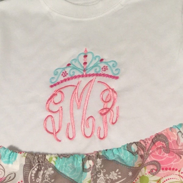 Princess Crown Monogram Topper Machine Embroidery Design 6 Sizes ...