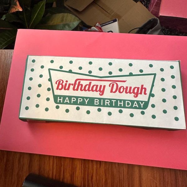 Birthday Money Gift Mini Donut Box Money Holder Birthday Dough Funny ...