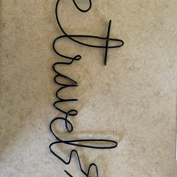 Travel Wire Word Sign | Travel Wall Art | Handmade Travel Metal Word ...