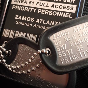Stainless Steel US Army Dog Tag ID Set, Personalised & Embossed With ...