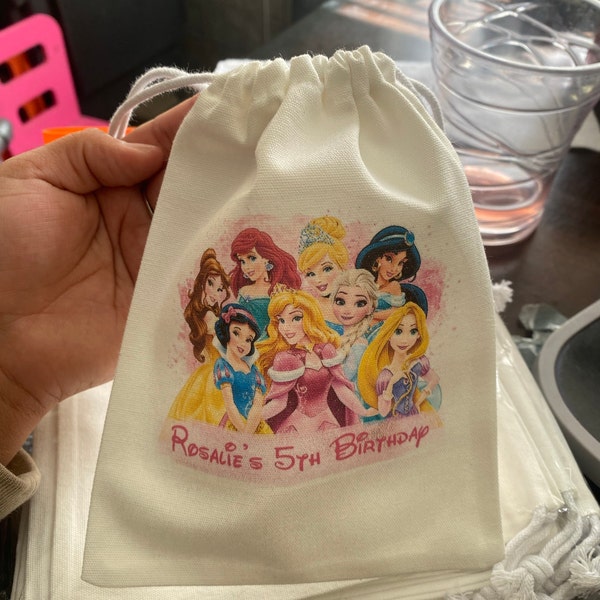 Princess Favor Bags-birthday Favor Bags-disney Princess Party-kids ...