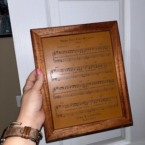 Leatherwork Anniversary Gift Sheet Music, Anniversary Gift, Love Etched ...