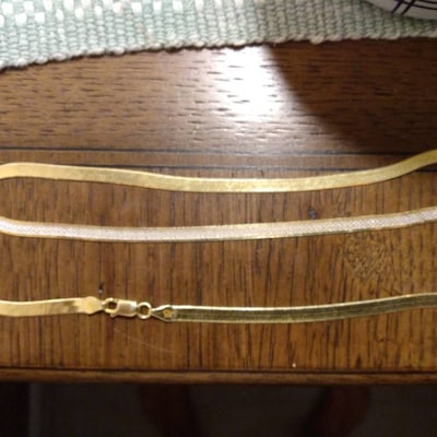 20 Mens Railroad Chain Necklace Real Solid 14K Yellow - Etsy