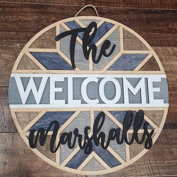 Barn Quilt Welcome Sign, Digital Download, SVG Laser Cut File, Cricut ...