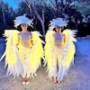 White With Gold Wings for Dance, Moving Wings, Stage Wings, White and ...
