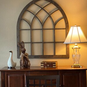 Large Arched Inset Wood Frame, Faux Window, Arched, Stained, Custom ...