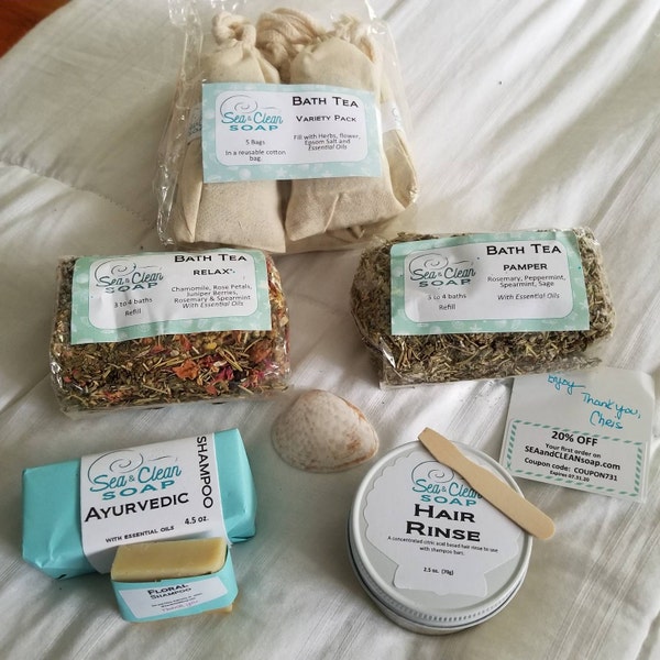 Bath Tea Variety Pack Made With Organic Herbs Flowers Salt and ...
