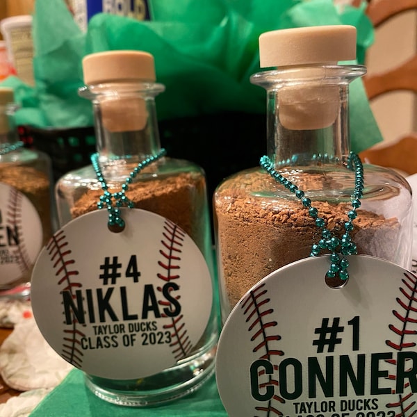 Jar of Dirt BASEBALL Boys Team Personalized Metal Tag Motivational ...