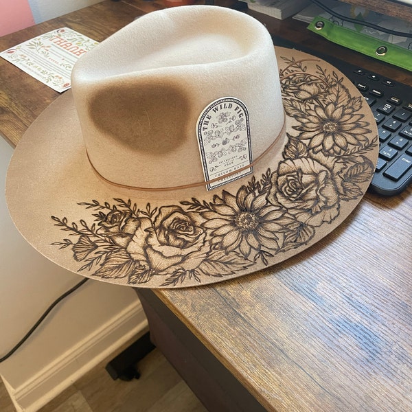 Wide Brim Felt Hat, BLACK Fedora, Rancher Hat, Unisex, Birthday Gift ...