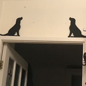 Black Labrador Dog Door Topper Silhouette Picture Frame Shelf Great ...
