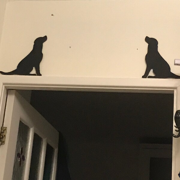 Black Labrador Dog Door Topper Silhouette Picture Frame Shelf Great ...