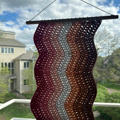 Crochet Pride Pattern Lgbtq Queer Lesbian Bisexual Flag Wall Hanging ...