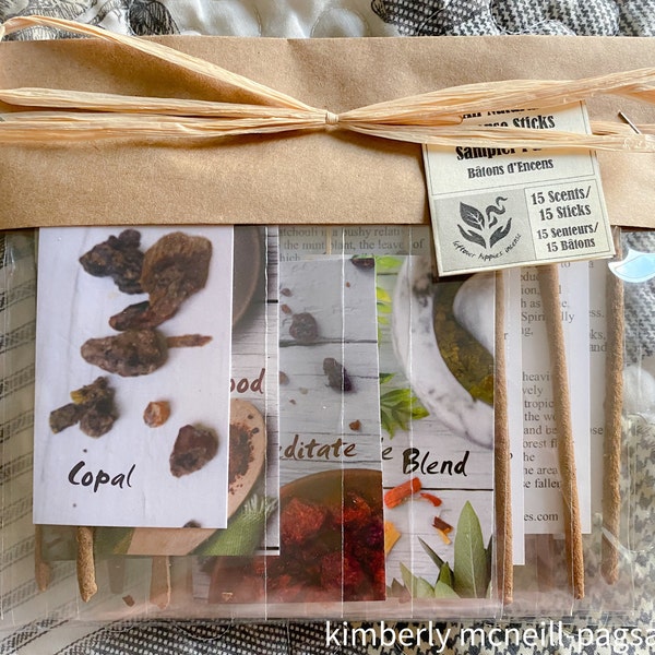 Incense Stick Sample Pack - All Natural Organic Vegan Herbal Incense ...
