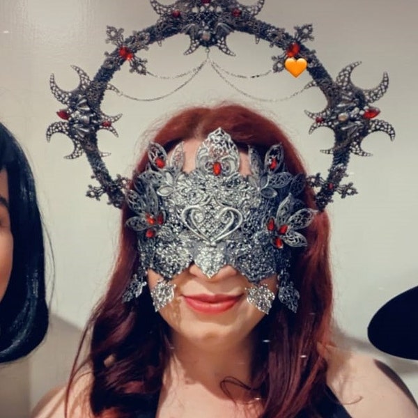 Baroque Blind Mask, Silver Gothic Mask, Fantasy Mask - Etsy