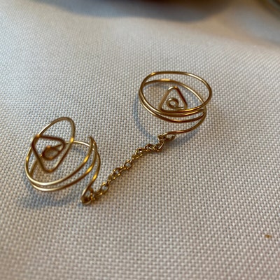 Adjustable Chain Link Double Ring - Etsy