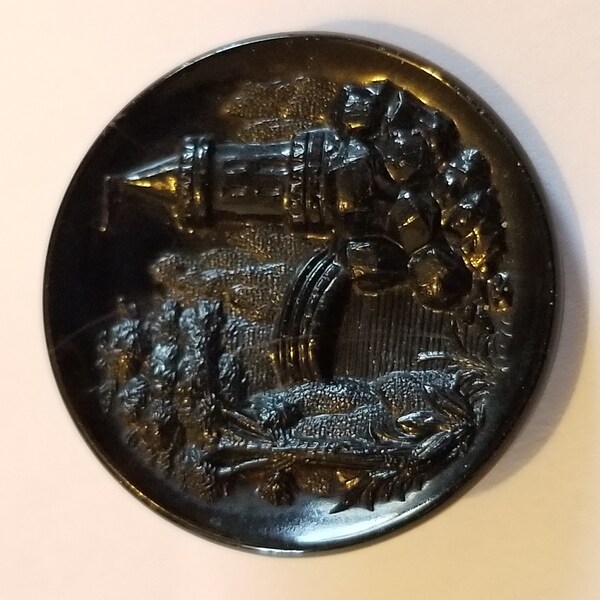 Antique Button Rare and Unusual Intaglio Glass Birds in Celluloid in ...