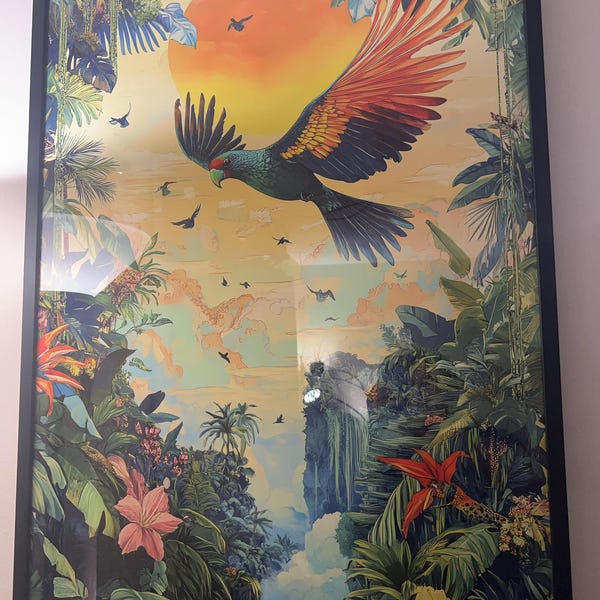 Ocean Waves Blue Watercolor Square Poster Print Abstract Ocean Blue ...