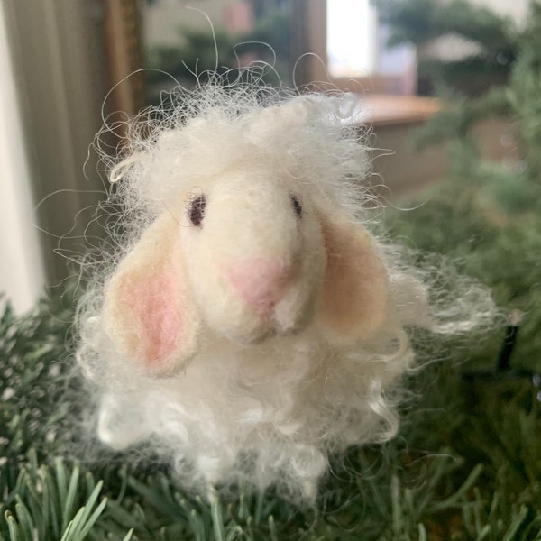 Needle Felted "hairy" Sheep-felt Nature- Gifts - Miniature - Animals ...