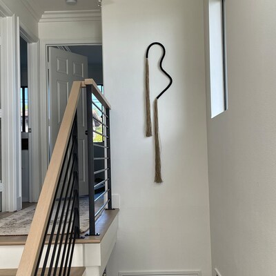 Squiggle Wall Art, Wrapped Wall Hanging, Modern Minimalist Black Wall ...