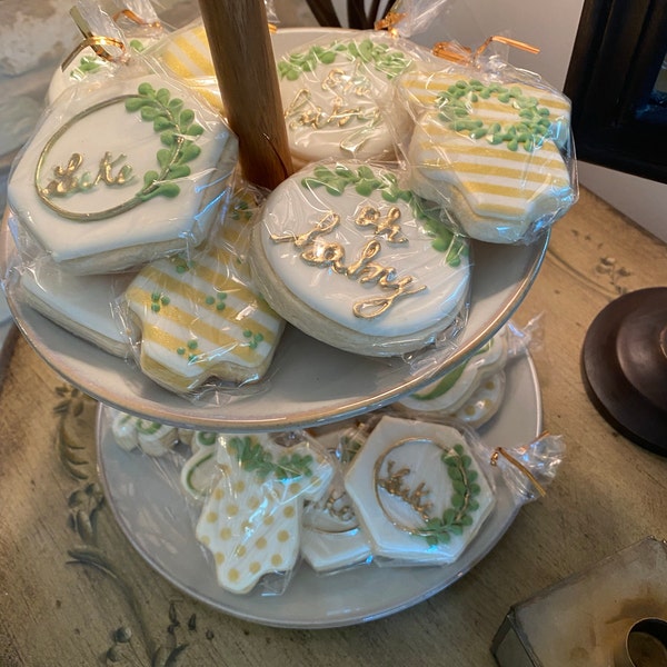 18 Greenery Baby Shower Cookies - Etsy