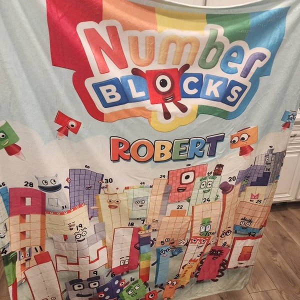 Personalized Birthday Numberblocks Banner, Printable Party Backdrops ...