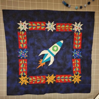 Rocket Ship Paper Piece Quilt Pattern. - Etsy