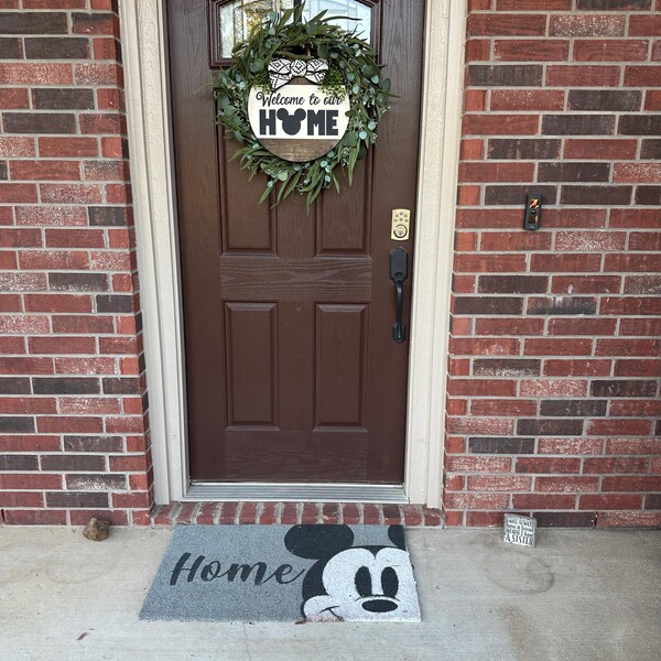Welcome to Our Home Mickey Sign - Etsy