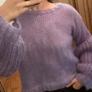 Knit Alpaca Silk Knit Jacket, Cardigan Hand Knit With Lace Pattern ...