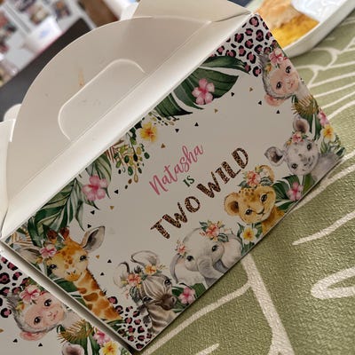 EDITABLE Piñata Fiesta Gable Box Label Pinata Fiesta Birthday Treat Box ...