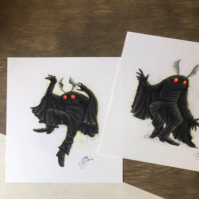 Mysterious Mothman PRINT - Etsy