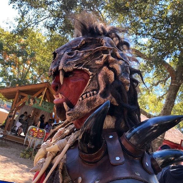 Kurgan Highlander Helmet: Fiberglass Animal Skull Mask, Cosplay LARP ...