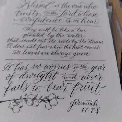 Zephaniah 3:17 Hand-lettered Scripture Print Bella Scriptura Collection ...